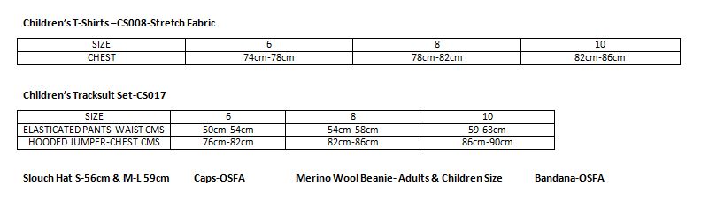 Size Chart Page 4 – Austealth